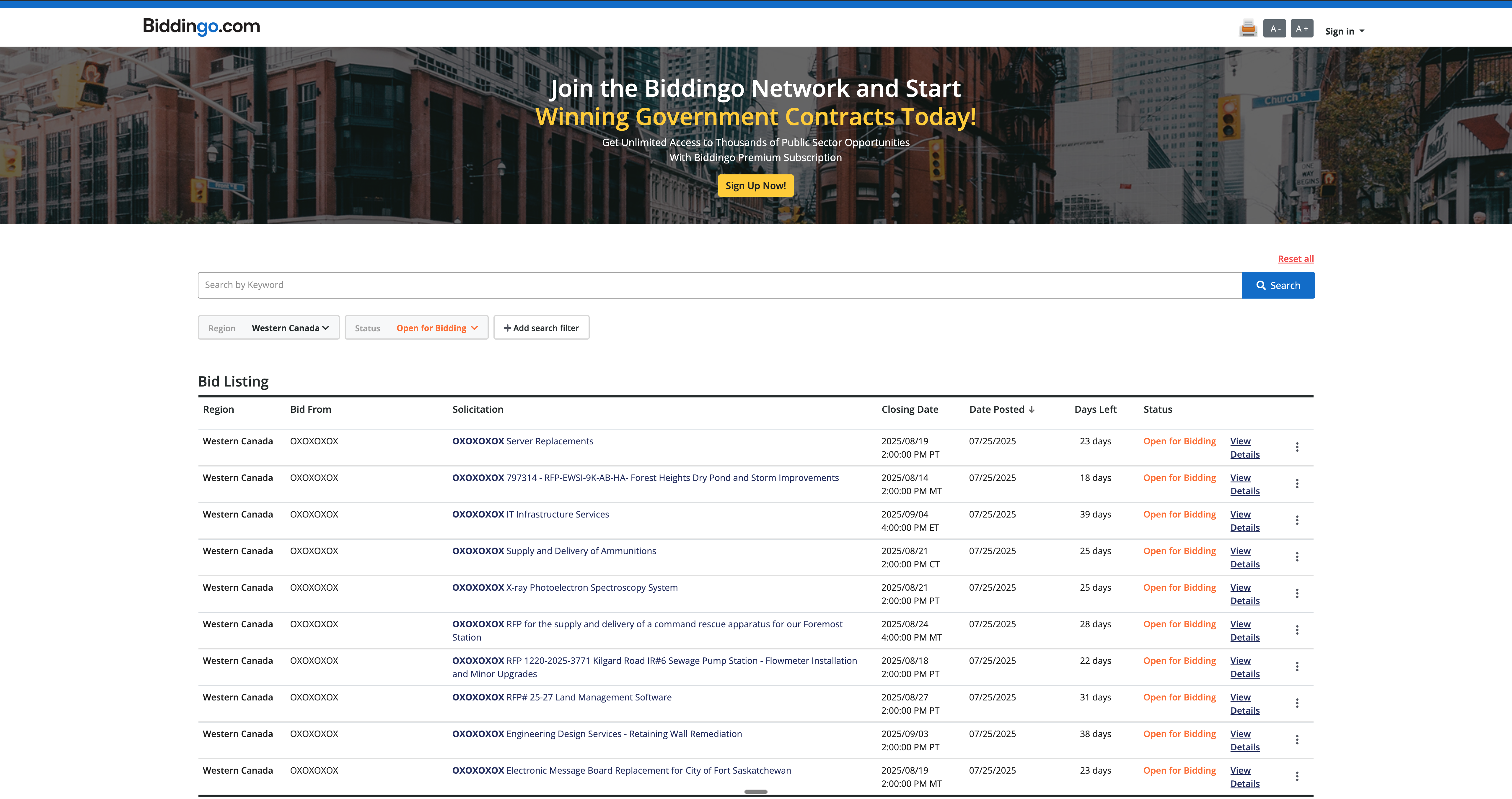 MapleTenders | Government Tenders Canada | Find RFPs & Contracts